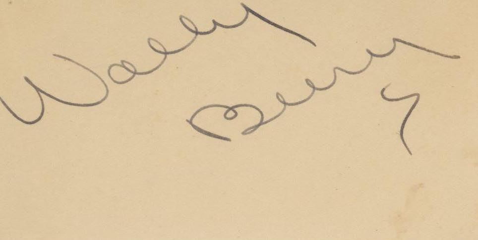 Wallace Berry signature cut