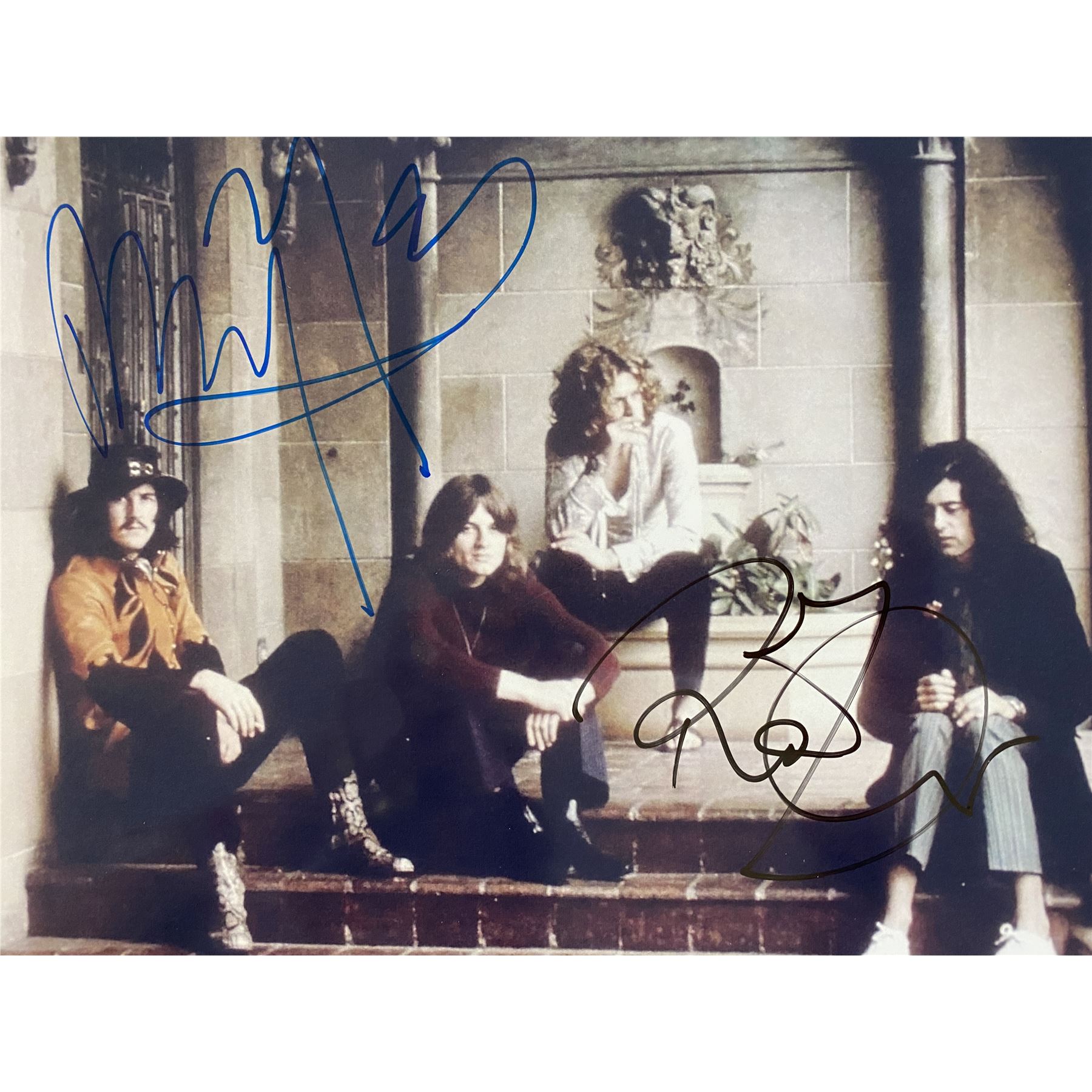 Led Zeppelin at Chateau Marmont signed photo
