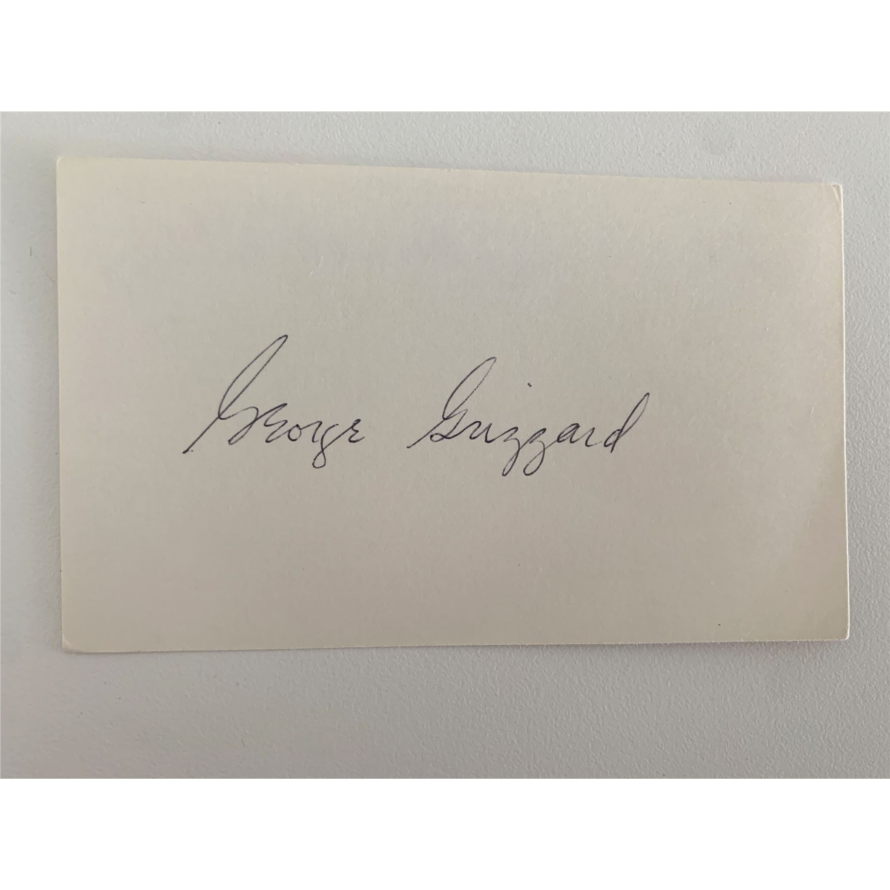 George Grizzard original signature