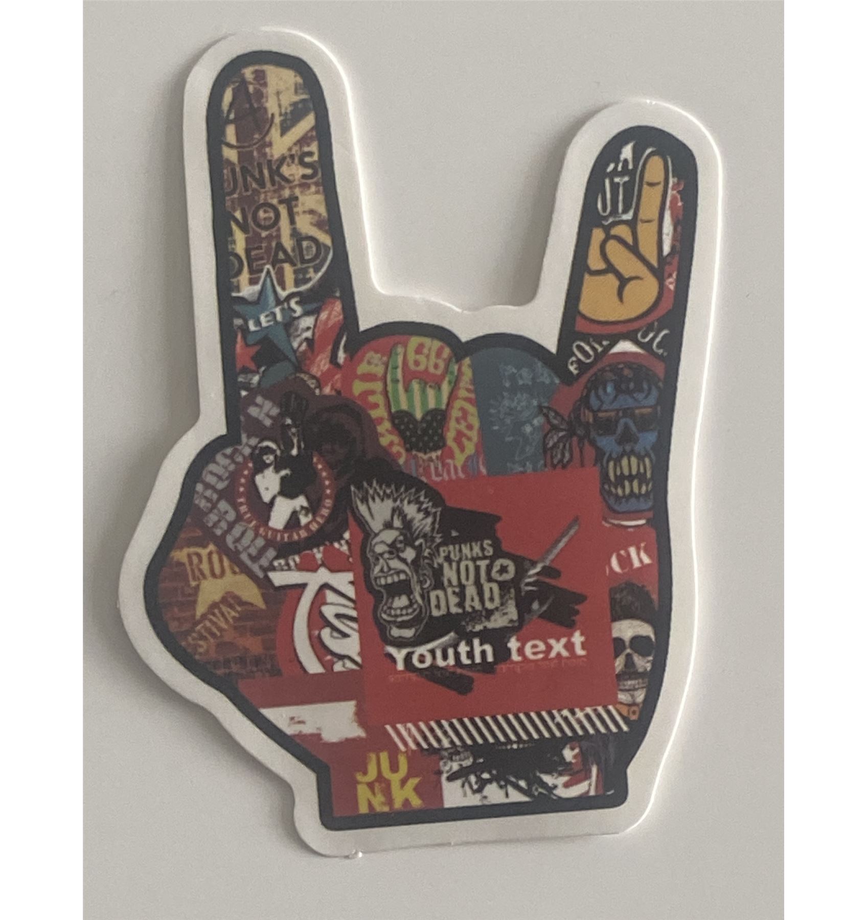 Punk Rock hand sticker