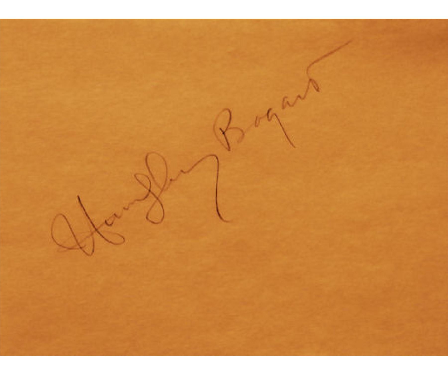 Humphrey Bogart signature slip