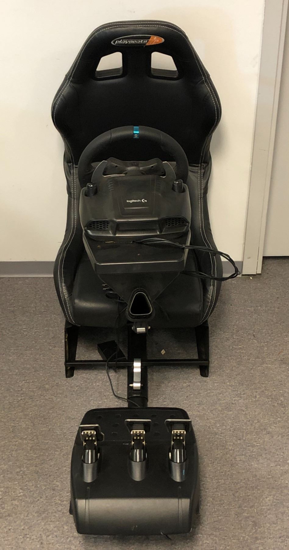 Logitech - Complete playseat w/steering wheel/racing peddles & racing seats