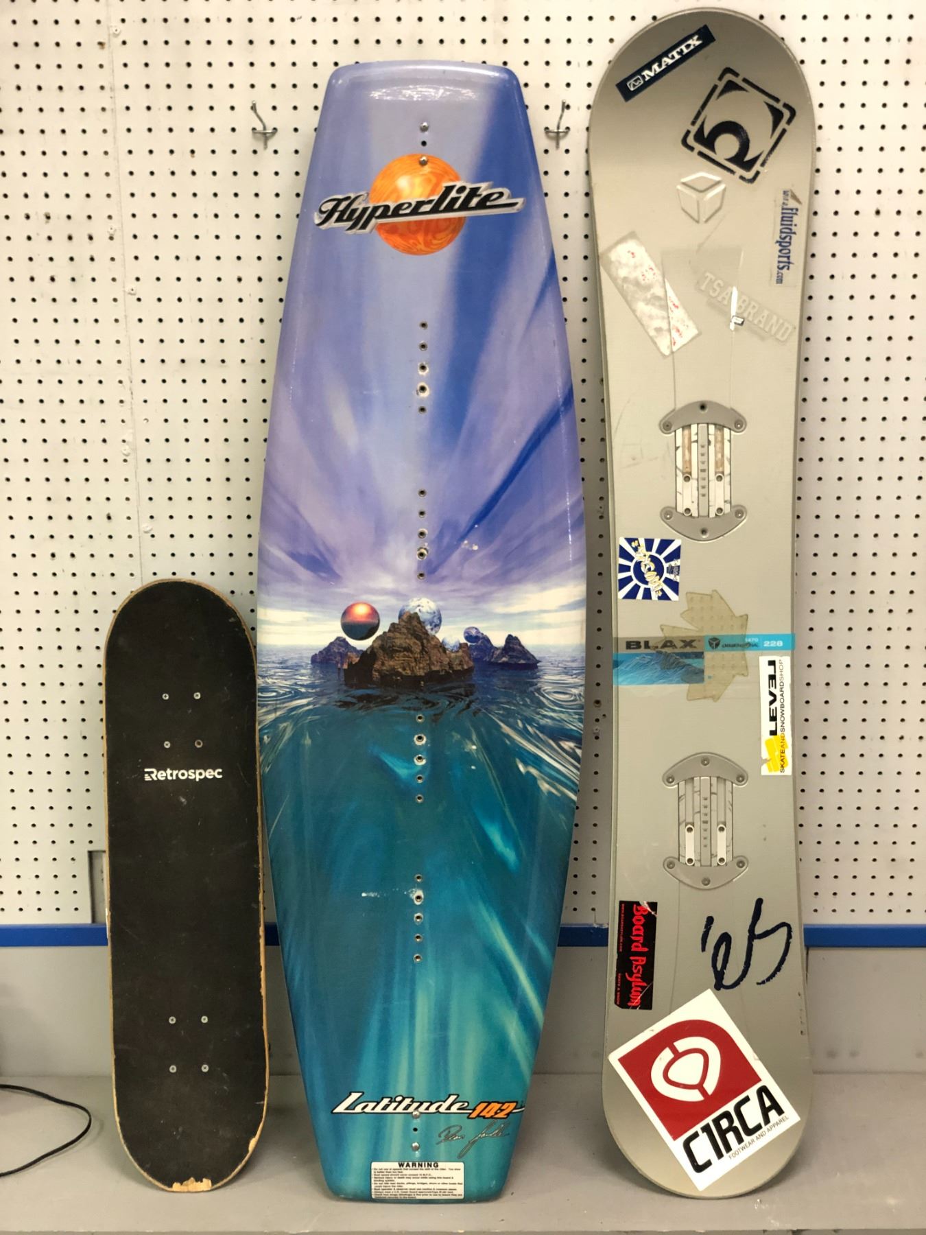 Group of 3 sports boards - includes Latitude 142 surfboard ...