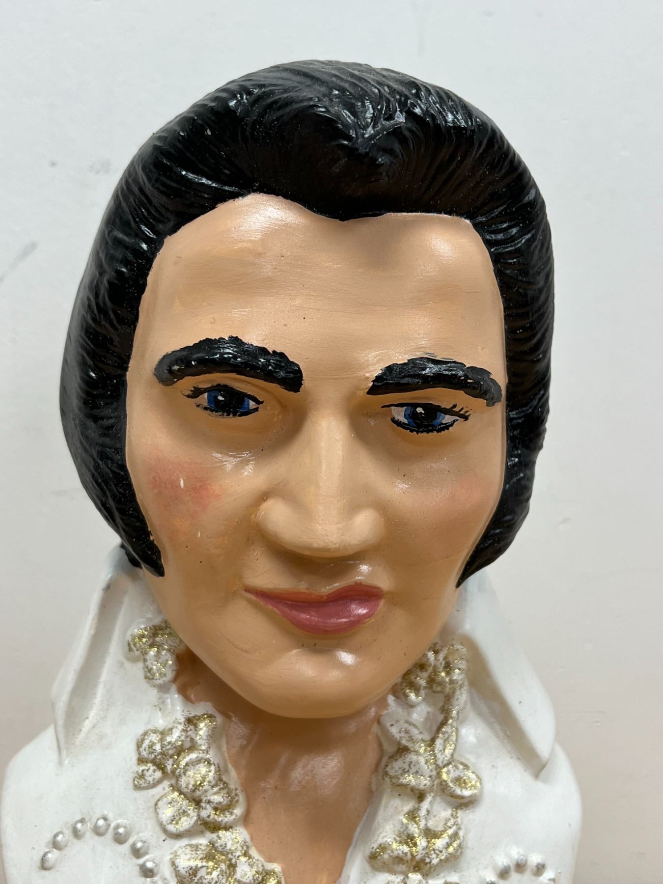 Elvis Presley Ceramic Bust - Sunshine Mold by Rhonda - Approx: 12"T 6"W