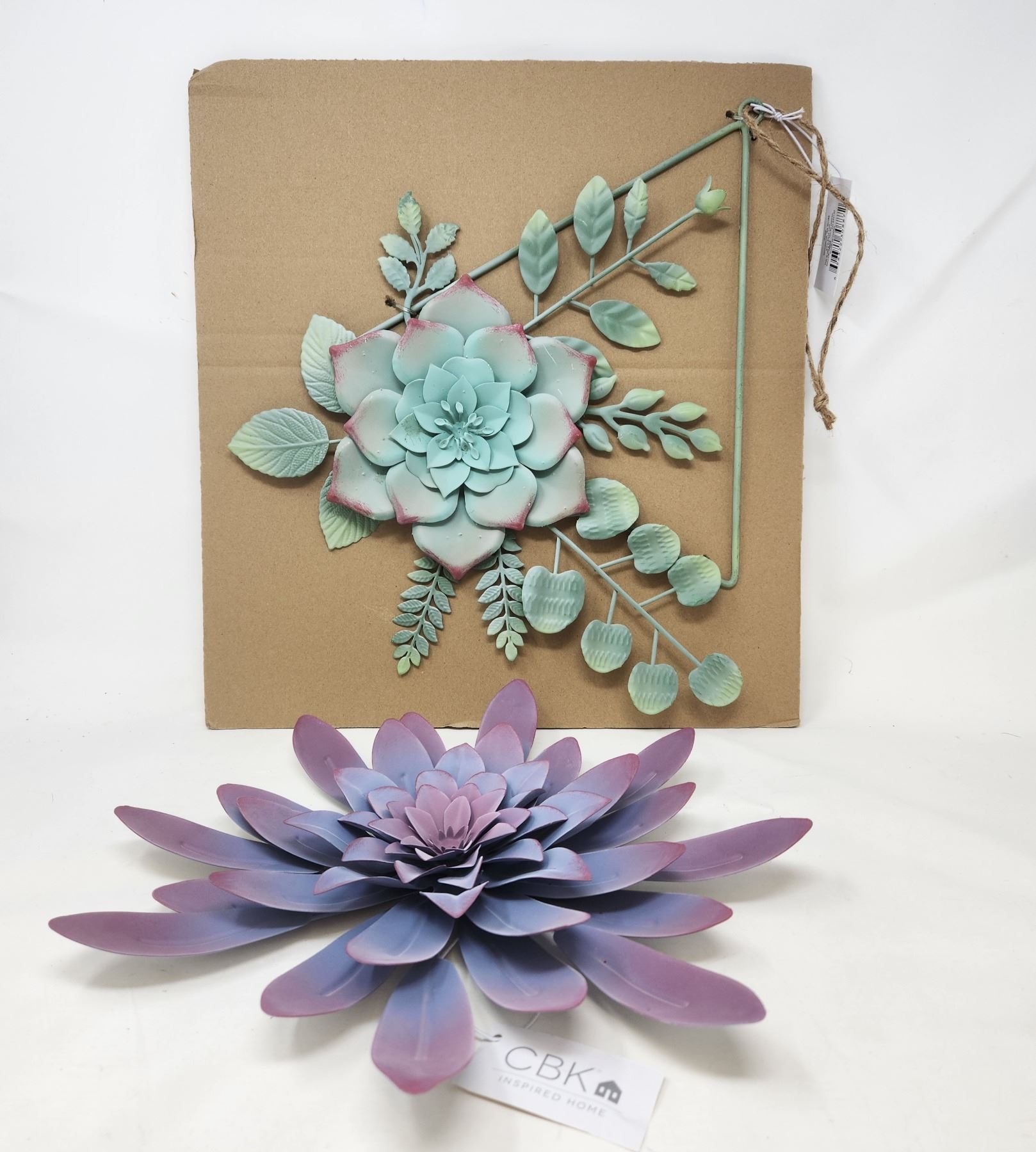 New Flower Purple & Flower Triangle Wall Decorations