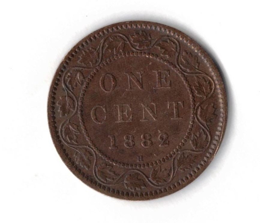 1882 - Obverse # 2/Obverse # 1 - Double die - H