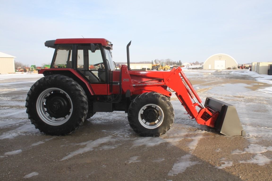Case/Int 5130 4wd tractor, cab, air, 18.4-38, 2 remotes, 510 loader ...