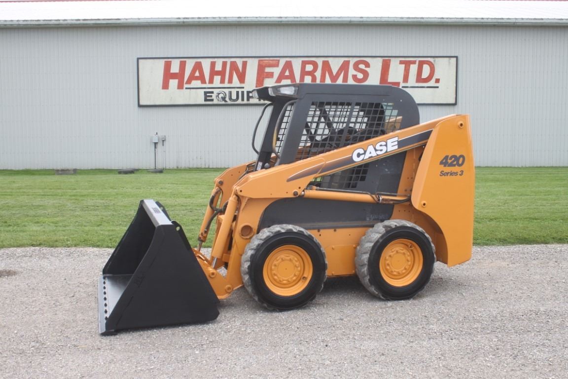 Case 420 Series III skidsteer, 2-speed, rops, hand controls, aux hyd, 6 ...