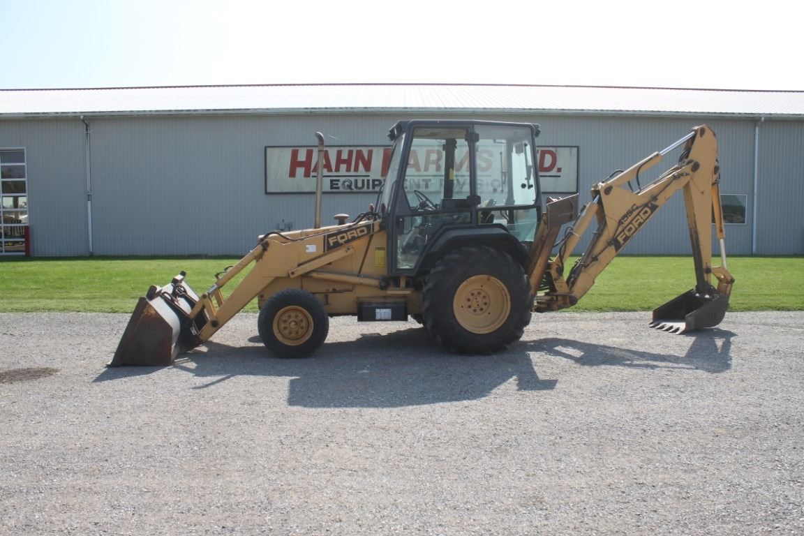 Ford 455C 2wd backhoe, cab, 16.9-24, 7492 hours
