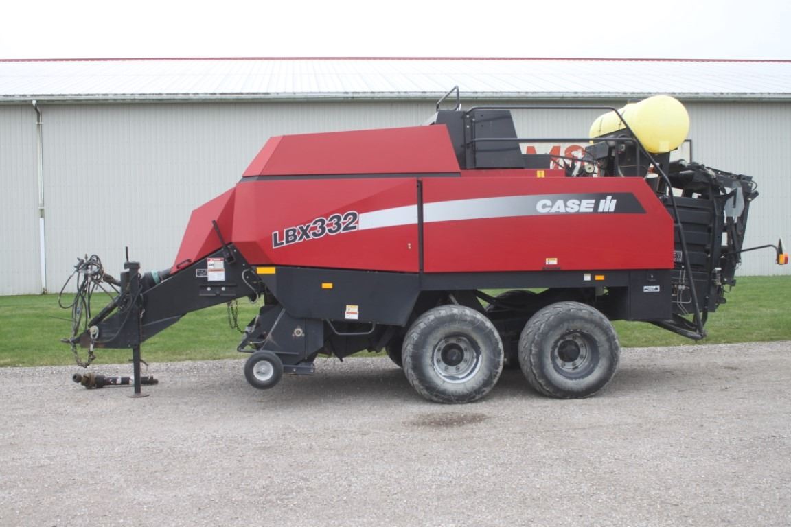 Case/Int LBX332 large square baler, acid kit no cutter 3x3 roller chute ...