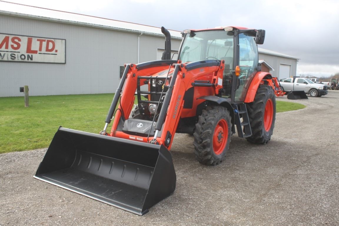 2016 Kubota M6-101 4wd tractor, cab, air, Kubota M47 SL loader
