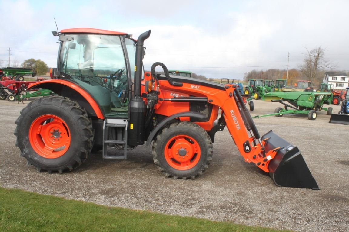 2016 Kubota M6-101 4wd tractor, cab, air, Kubota M47 SL loader