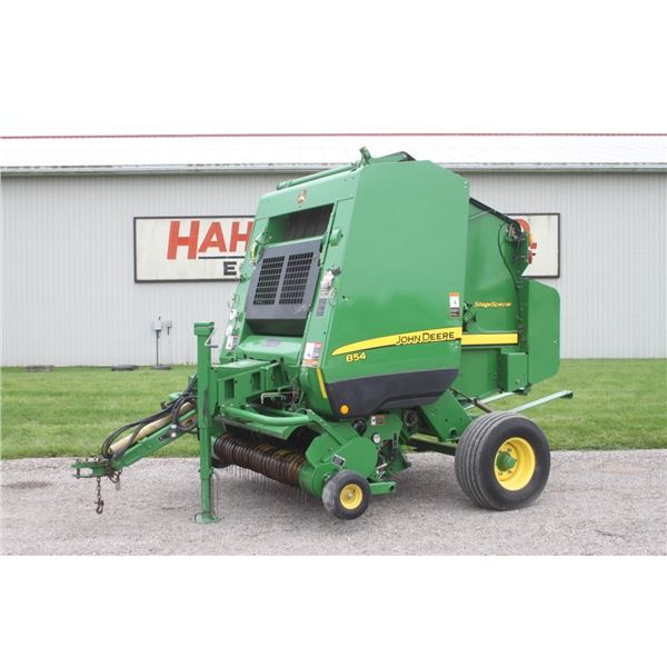 JD 854 round baler, sileage special, crop cutter, net wrap, monitor ...