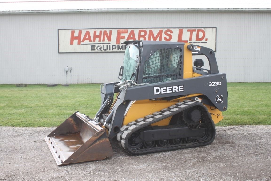 JD 323D track skidsteer, cab, air, 2-speed, hyd coupler, high flow ...