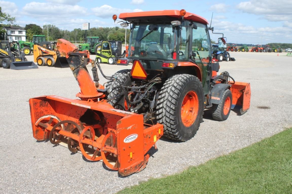Kubota L6060 4wd tractor, cab, air, hydro, 2 remotes, Cotech hydraulic ...