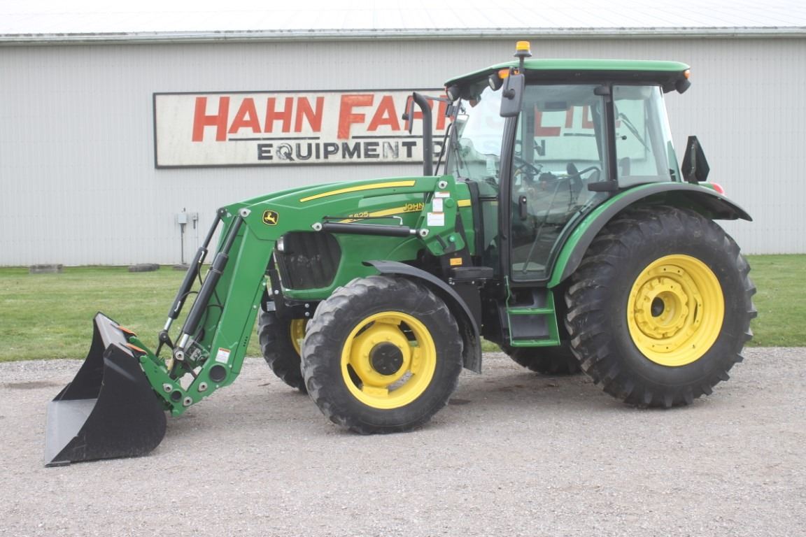 JD 5625 4wd tractor, cab, air, New X3 Alo loader, 7' bucket, extendable ...