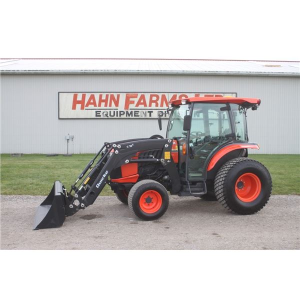 Kubota L6060 4wd tractor, cab, air, hydro,new Alo C18S loader, 2 ...