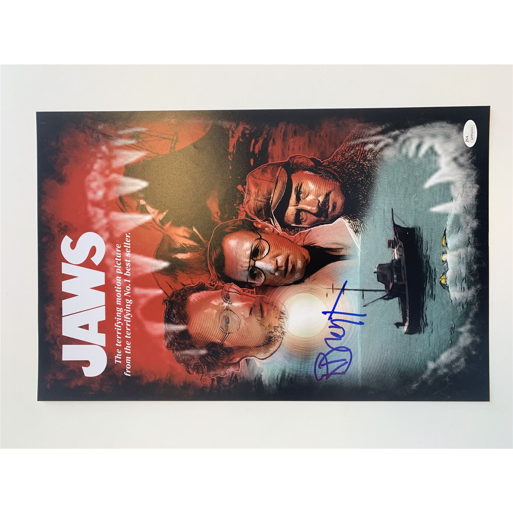 Jaws Richard Dreyfuss signed mini poster