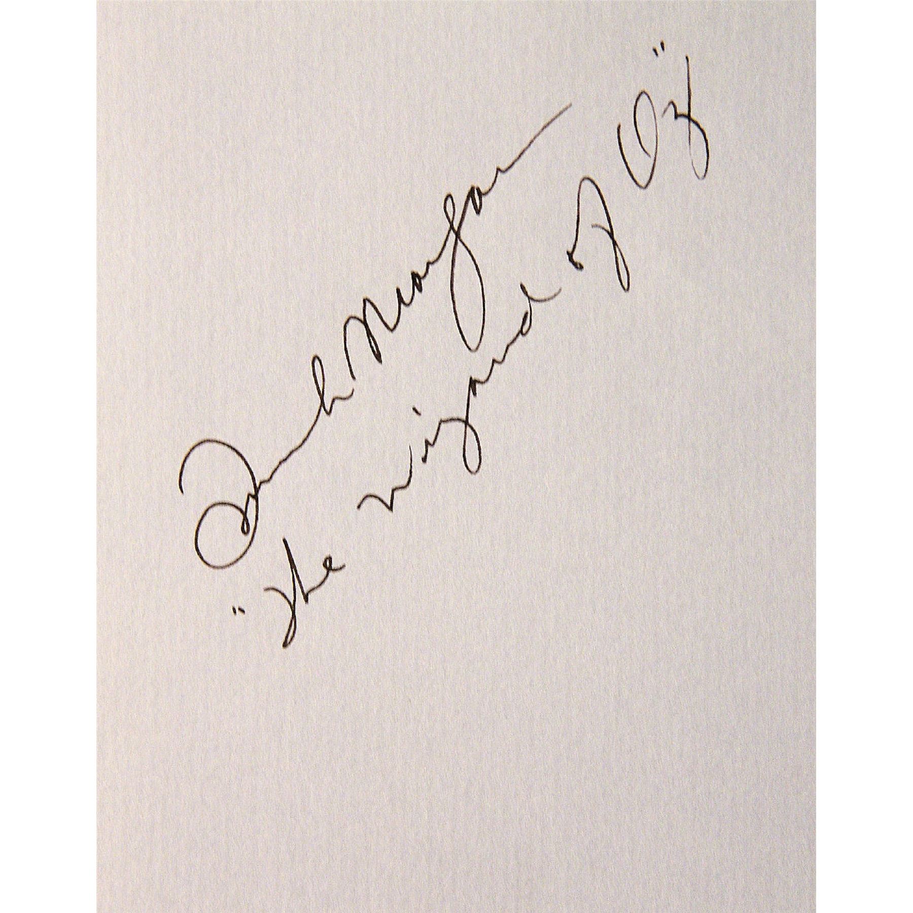 Frank Morgan signature slip