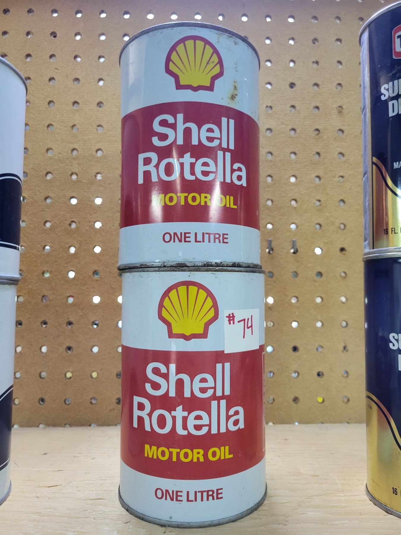 (So much each x 2) 2- Full shell oil cans