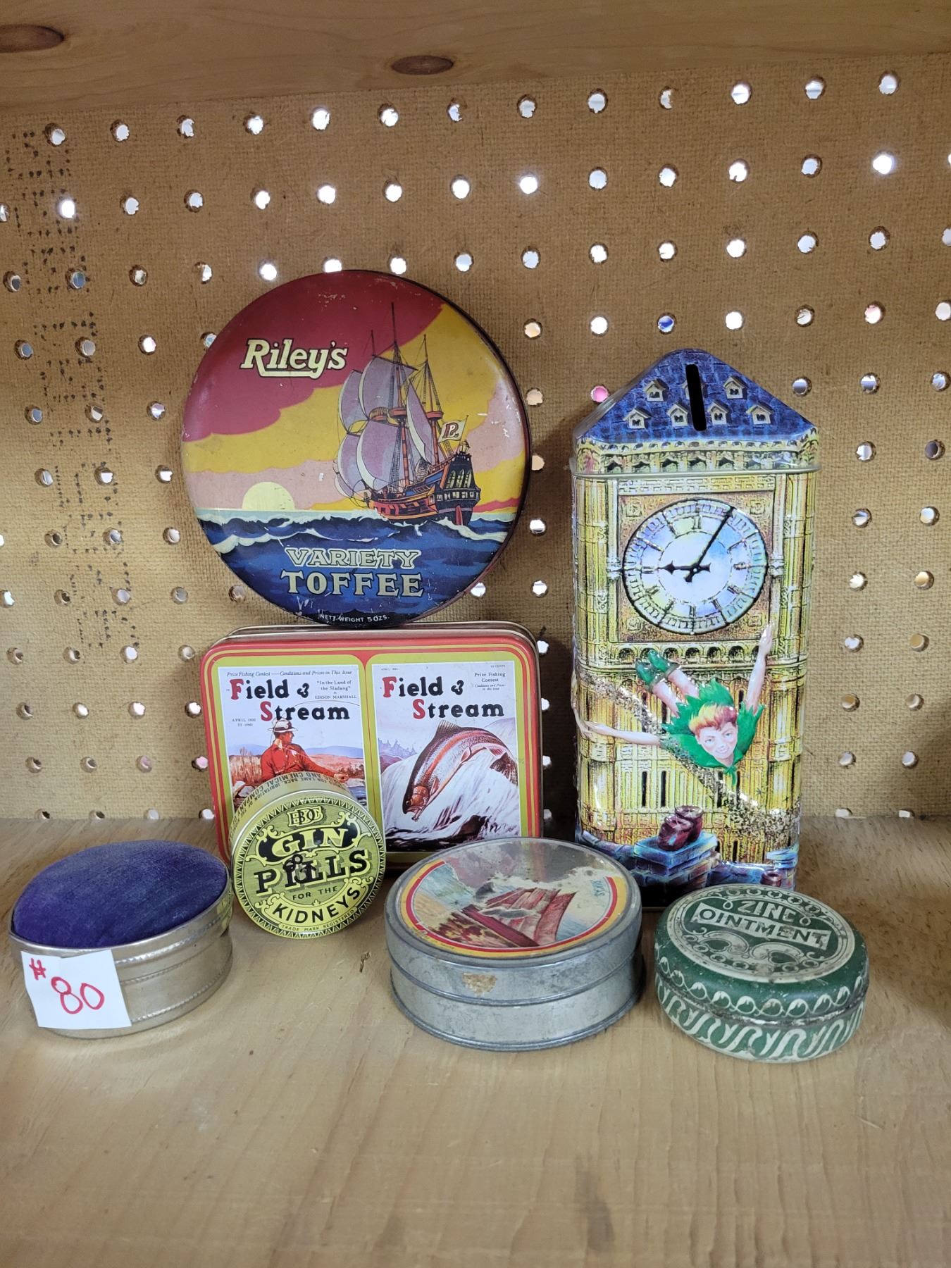 assorted tins
