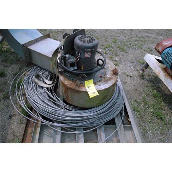 Exhaust fan roll of cable