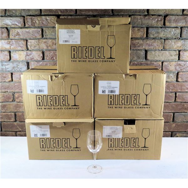 Qty 5 Boxes 12 Glasses Each 60 Total Riedel Viognier Crystal Lead