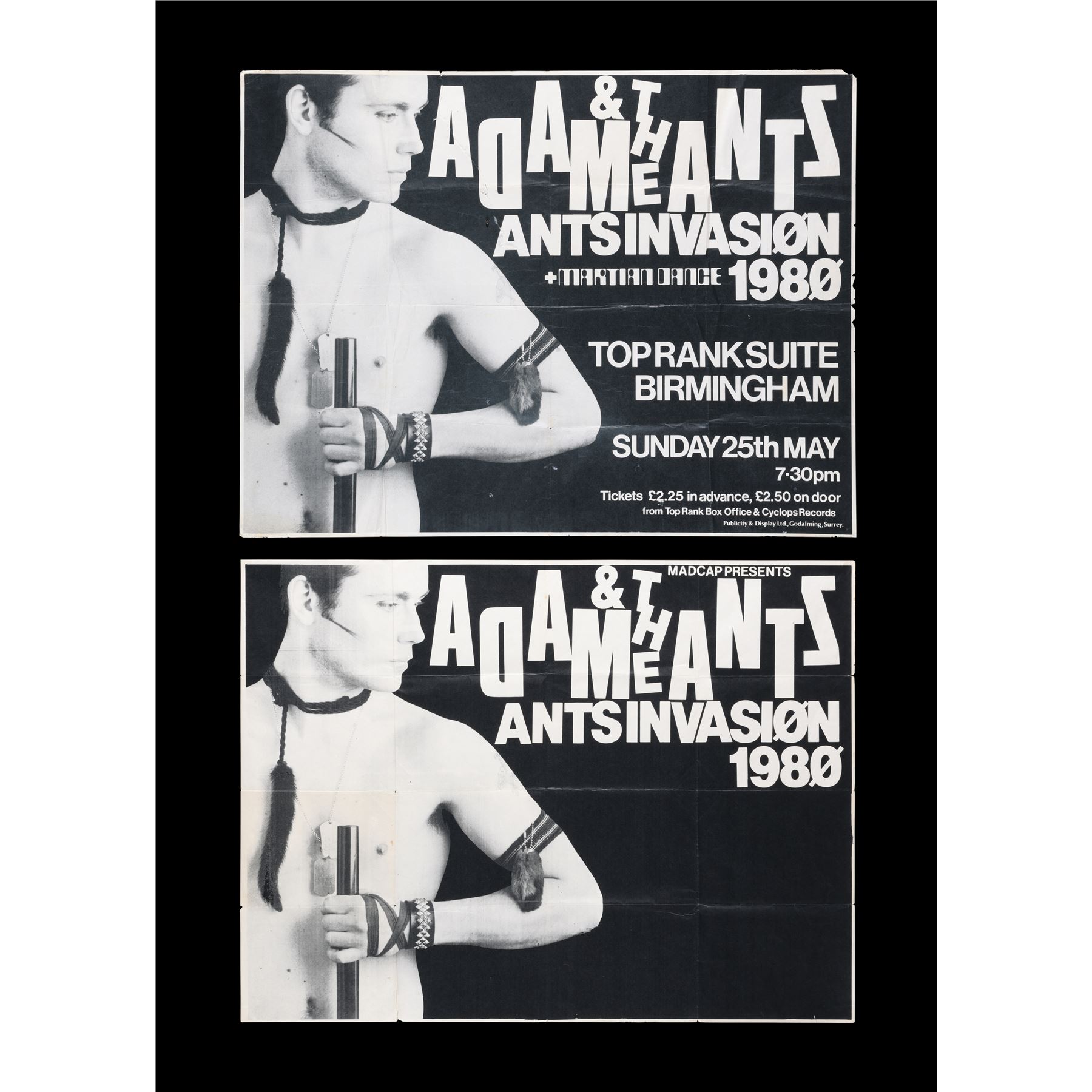 Lot #452: ADAM AND THE ANTS - Two Ants Invasion 1980 UK Tour Concert ...