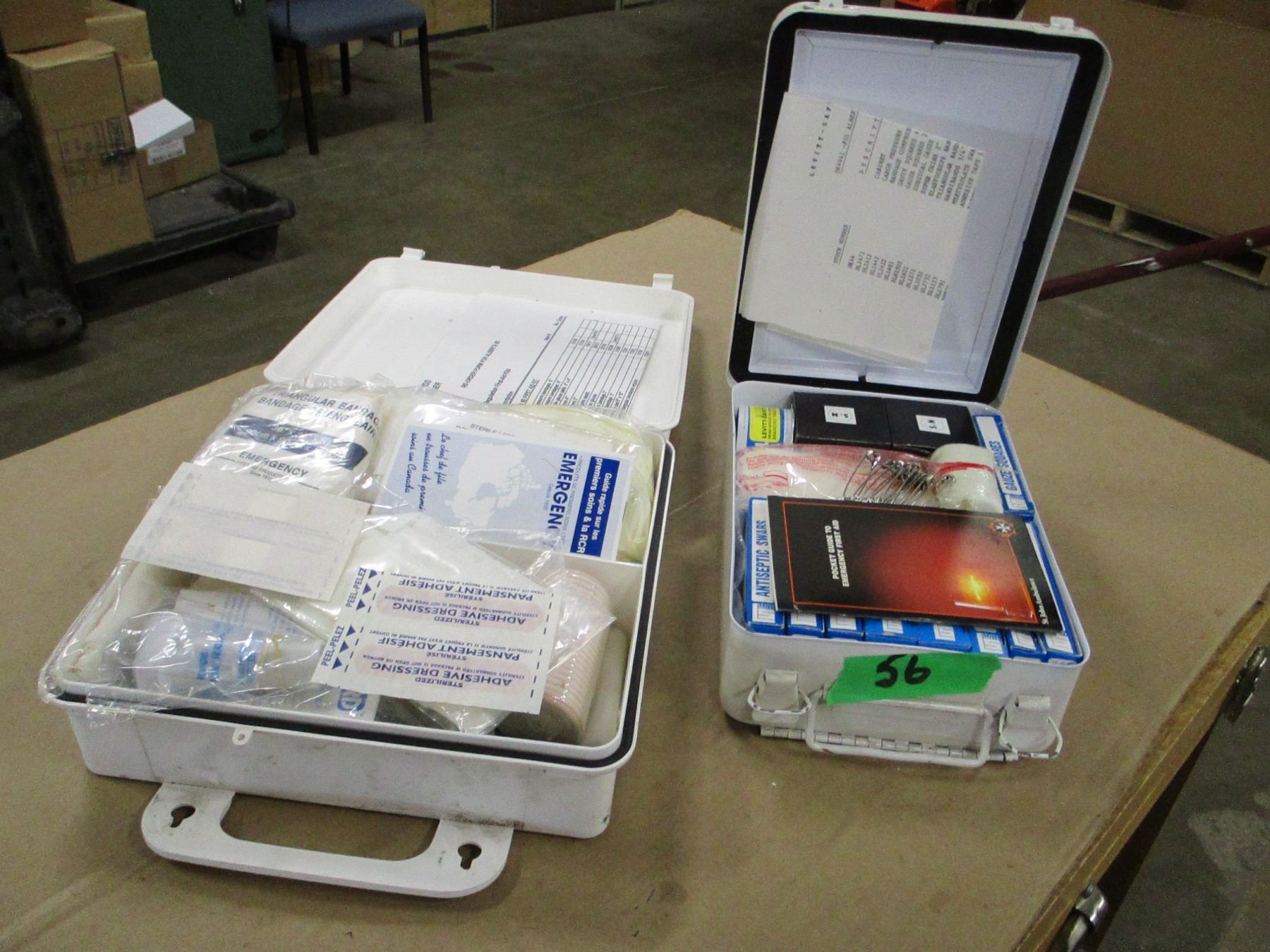 2 FIRST AID BOXES & CONTENTS