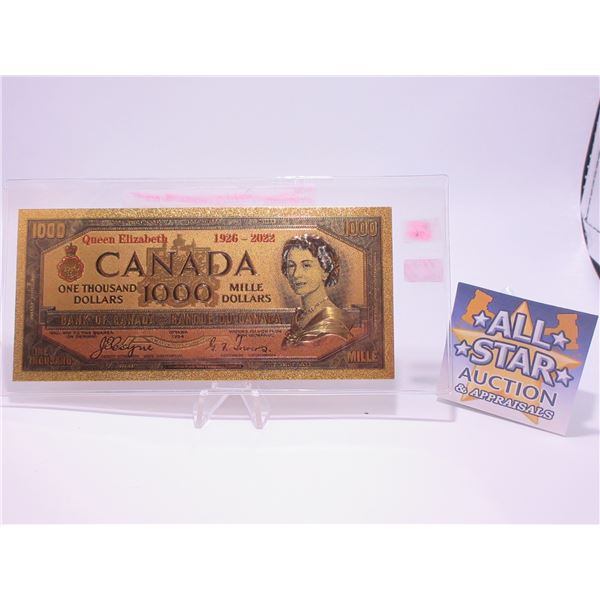 1954 DEVILS FACE (NON-NEGOTIABLE) $1000 BILL (PORTRAITS OF QUEEN ...