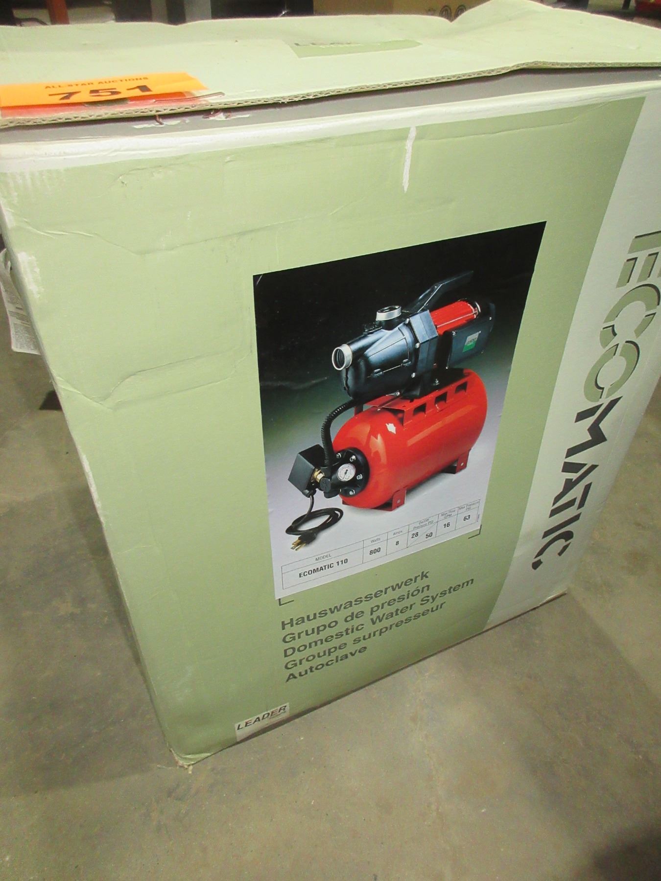 NEW: ECOMATIC DOMESTIC WATER SYSTEM