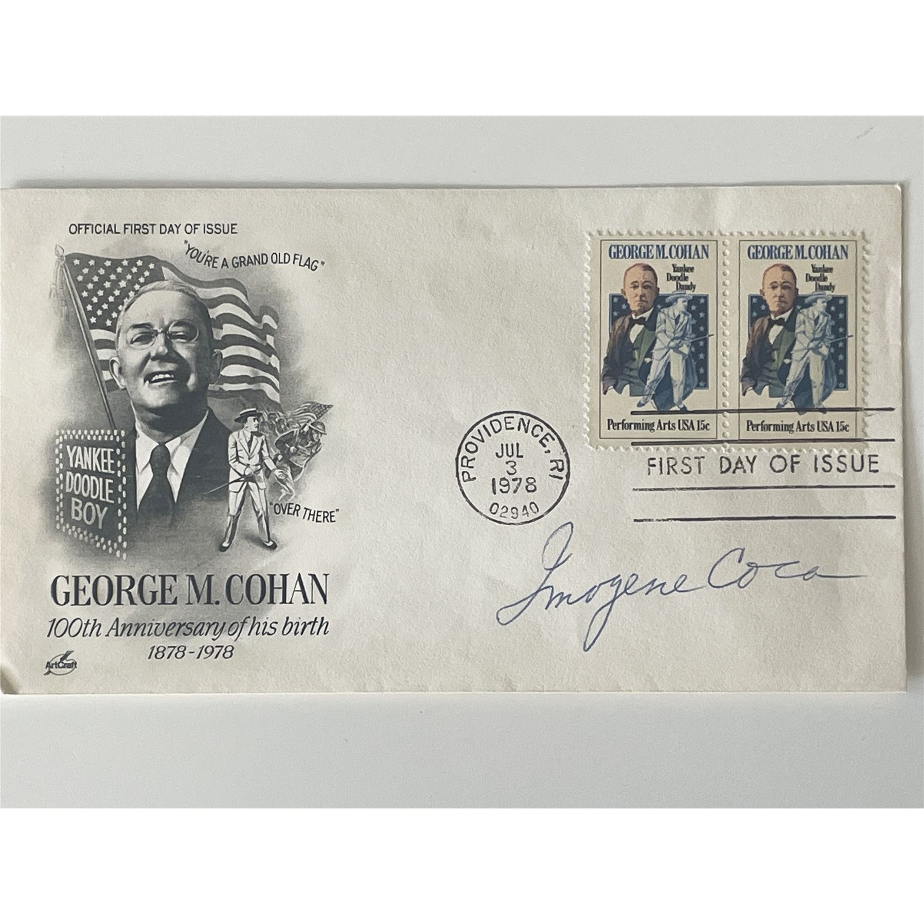 Comedienne Imogene Coca signed cover