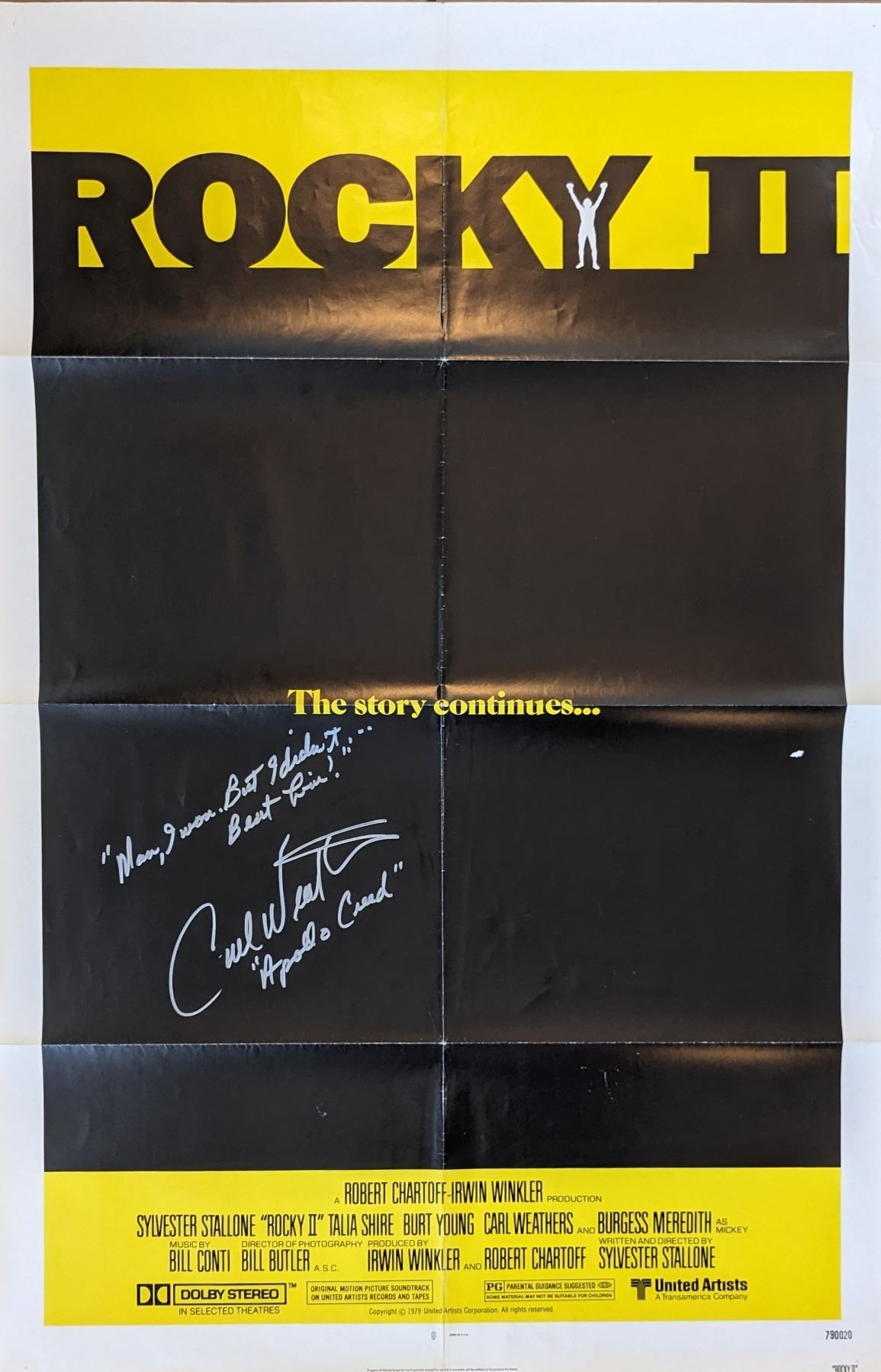 Signed “Rocky II” Original Advance Release “The Story Continues” Film ...