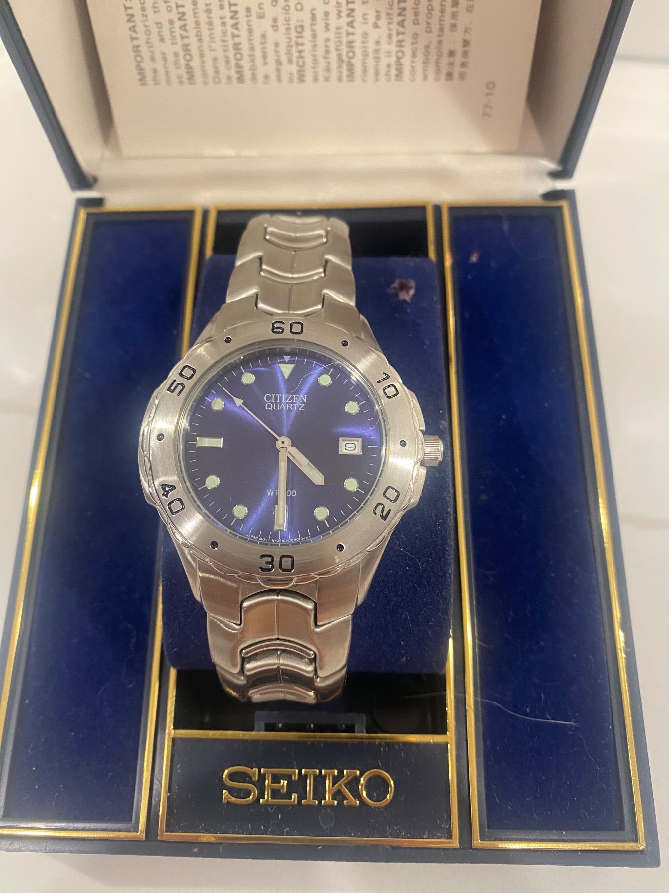 citizen watch in Seiko watch case