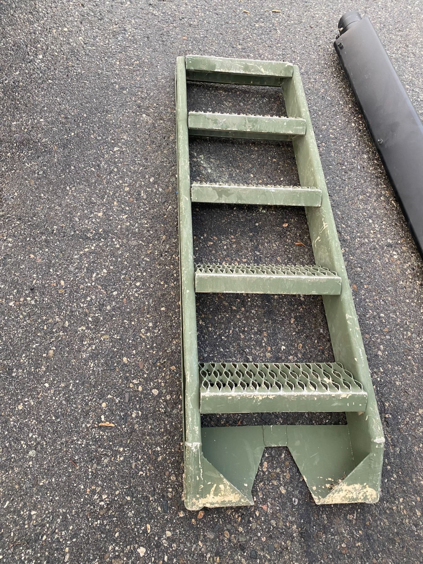 Aluminum stairs from military truck