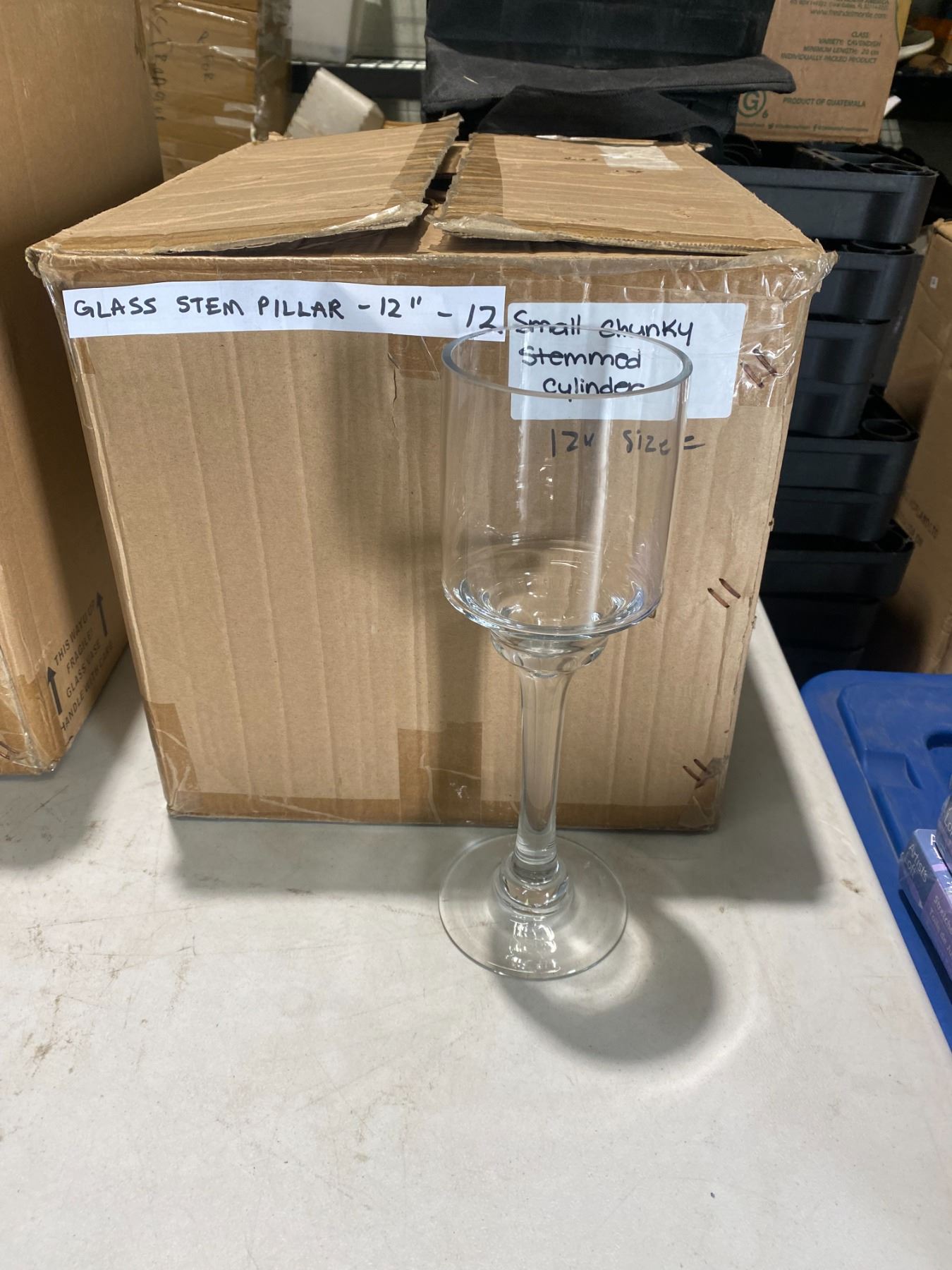 Glass stem pillar 12" (12)