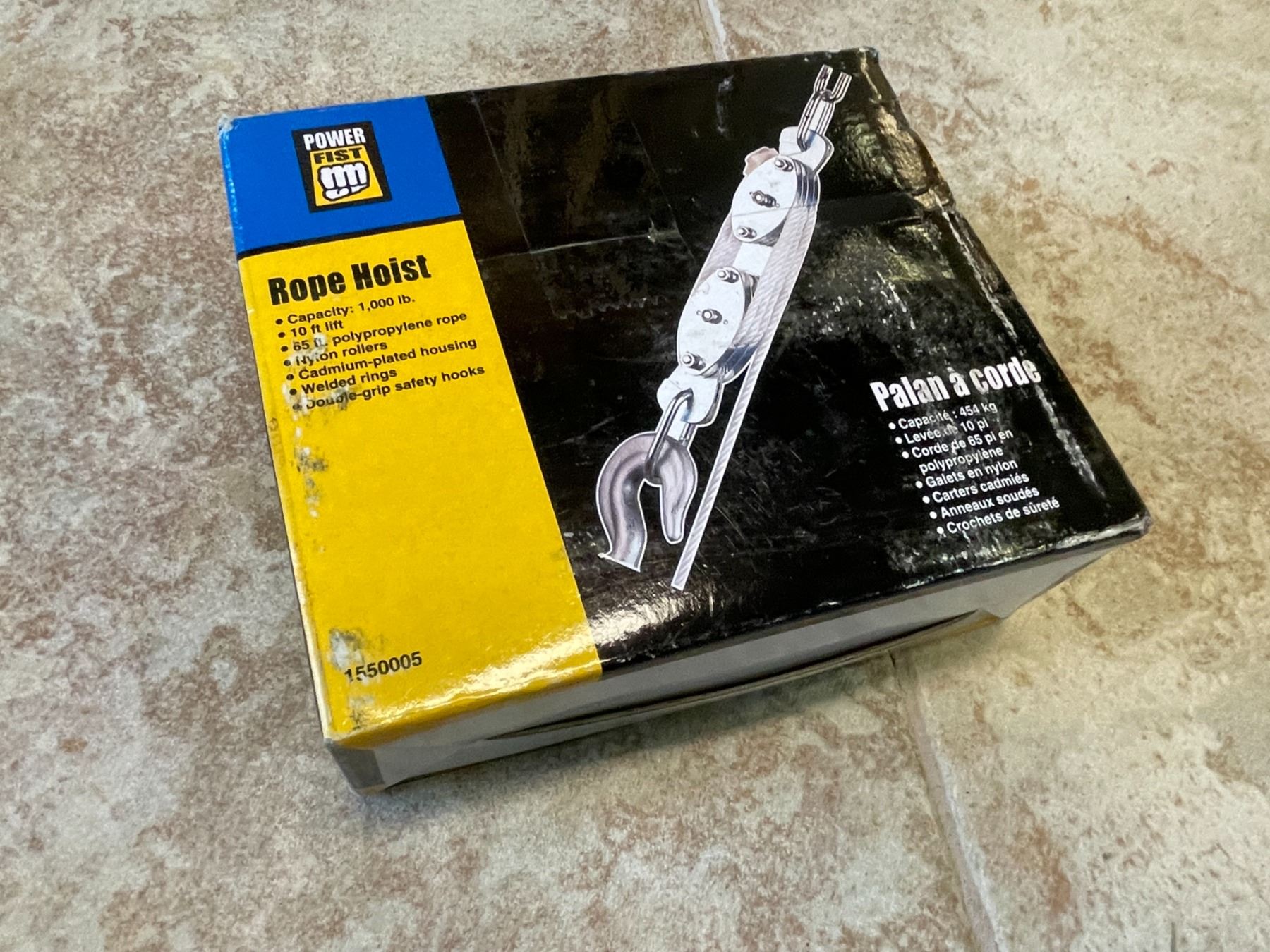 POWER FIST 1550005 ROPE HOIST 1,000 lb *NEW IN BOX