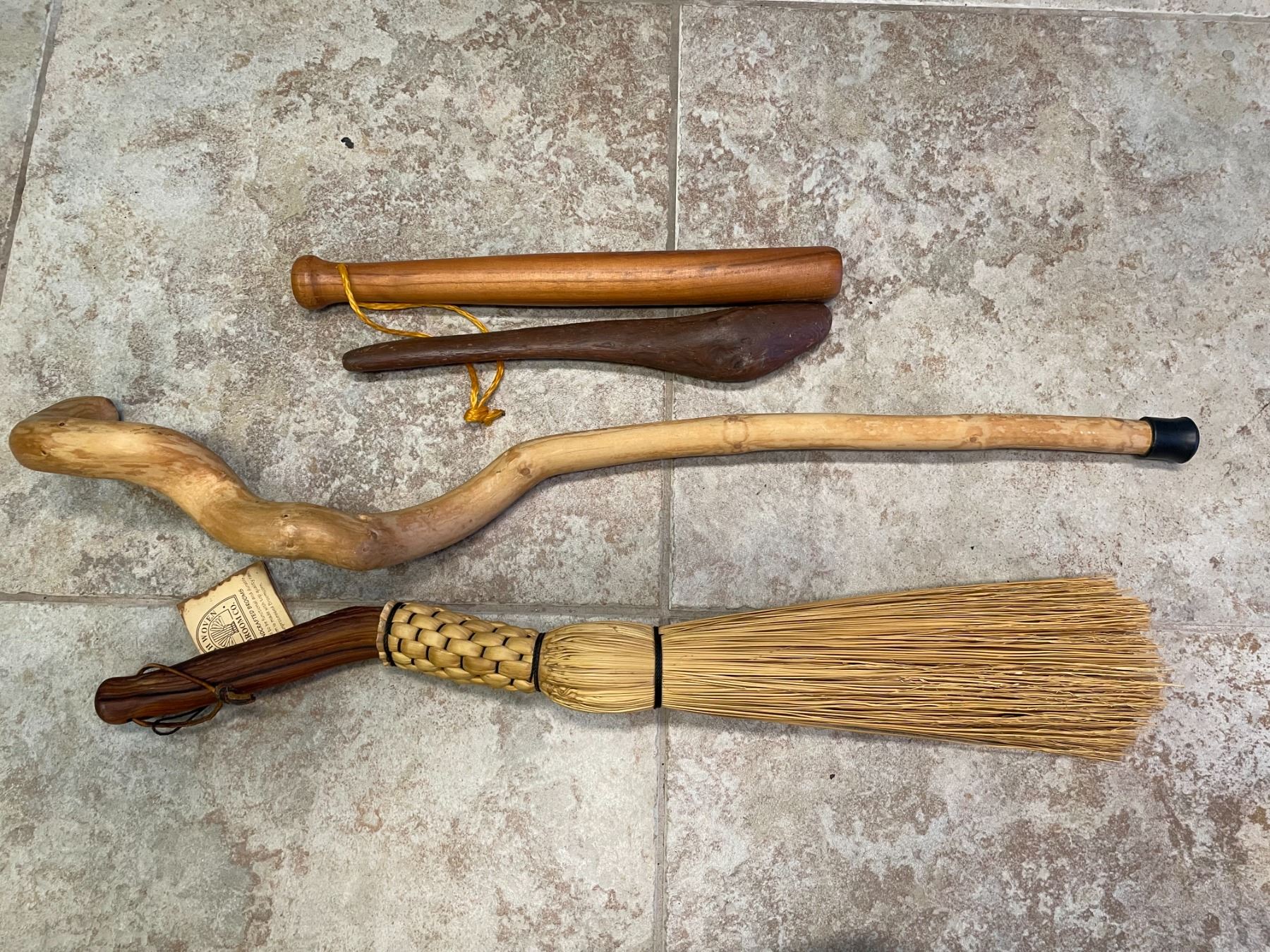 North Wood Broom, Walking Stick and Wood Art