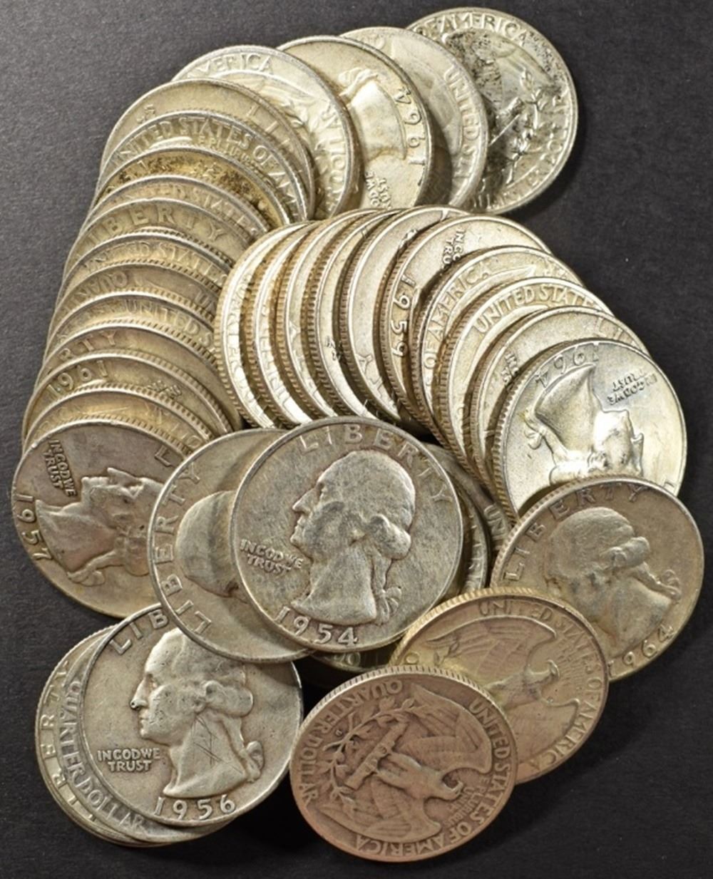 (40) WASHINGTON SILVER QUARTERS
