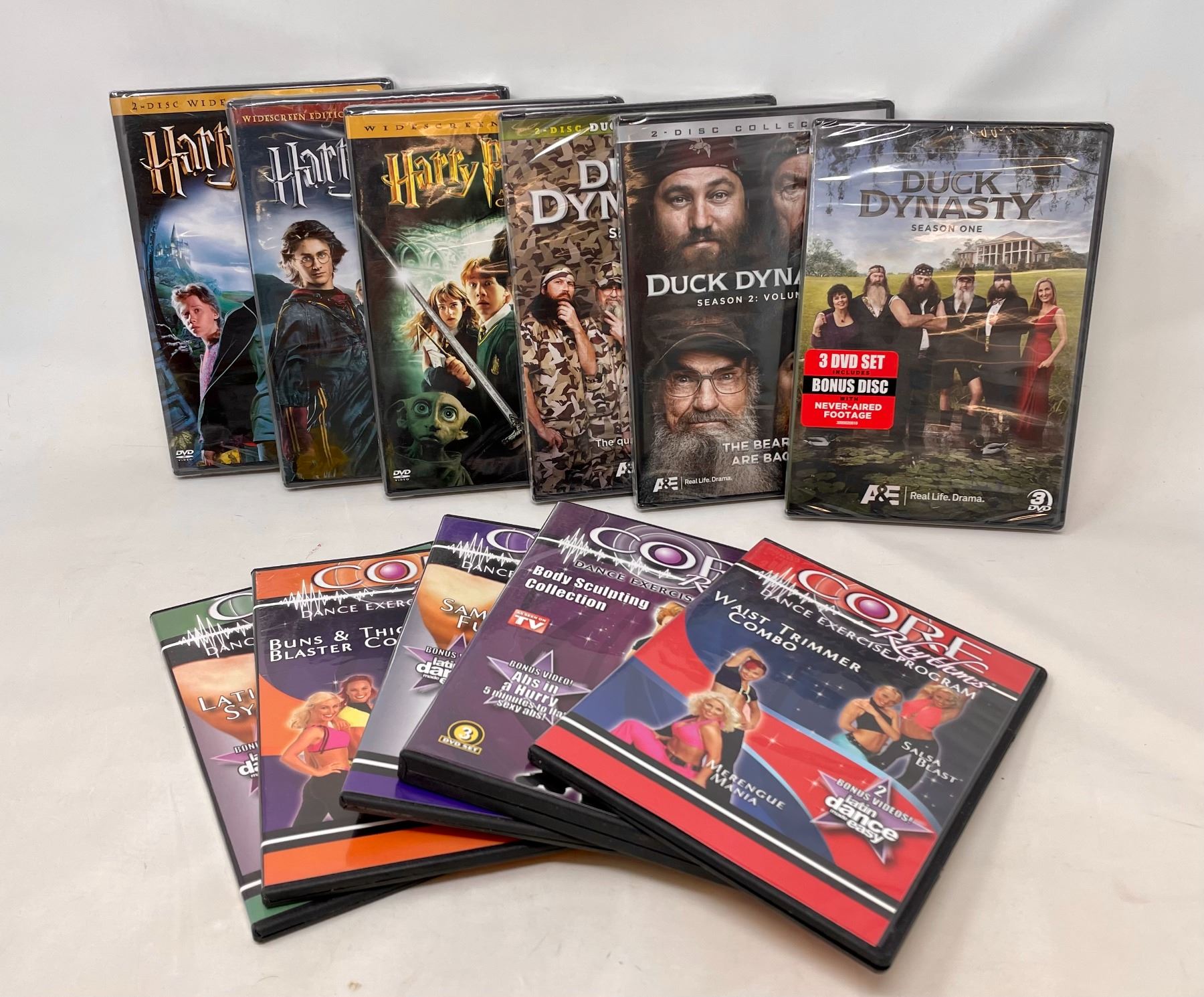 DVD LOT x 11 (Duck Dynasty, Harry Potter, Fitness Vids)