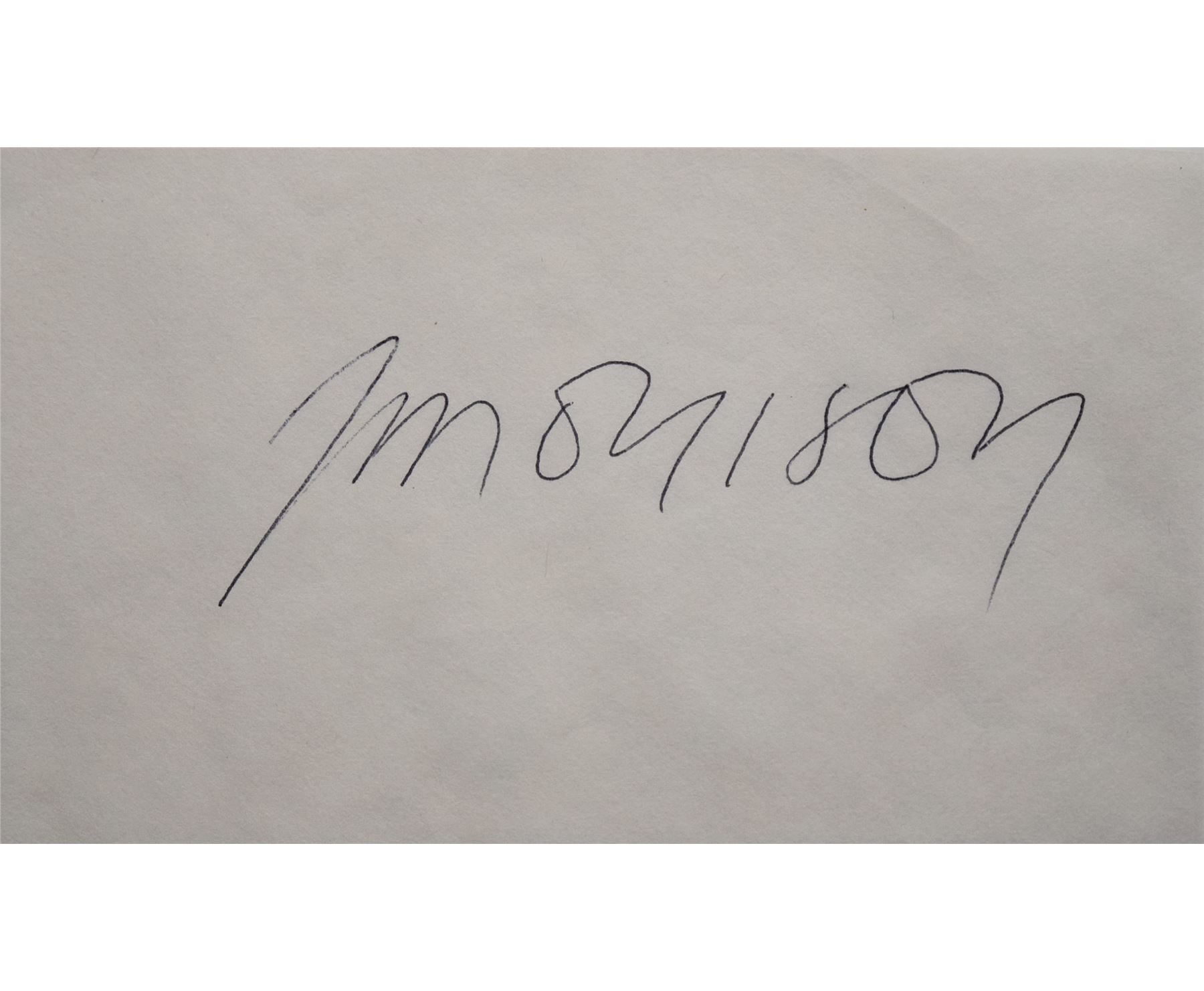 Jim Morrison signature slip