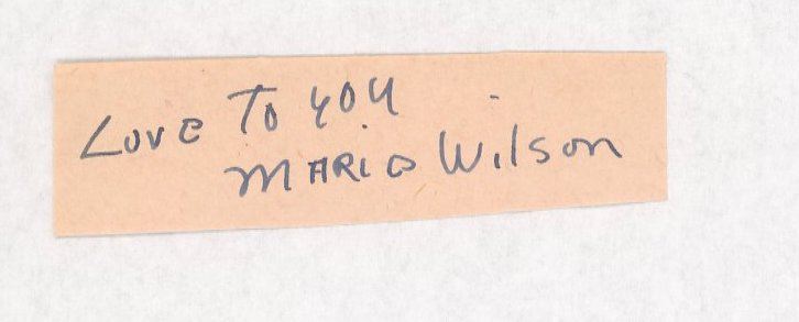 Radio actress Marie Wilson original signature