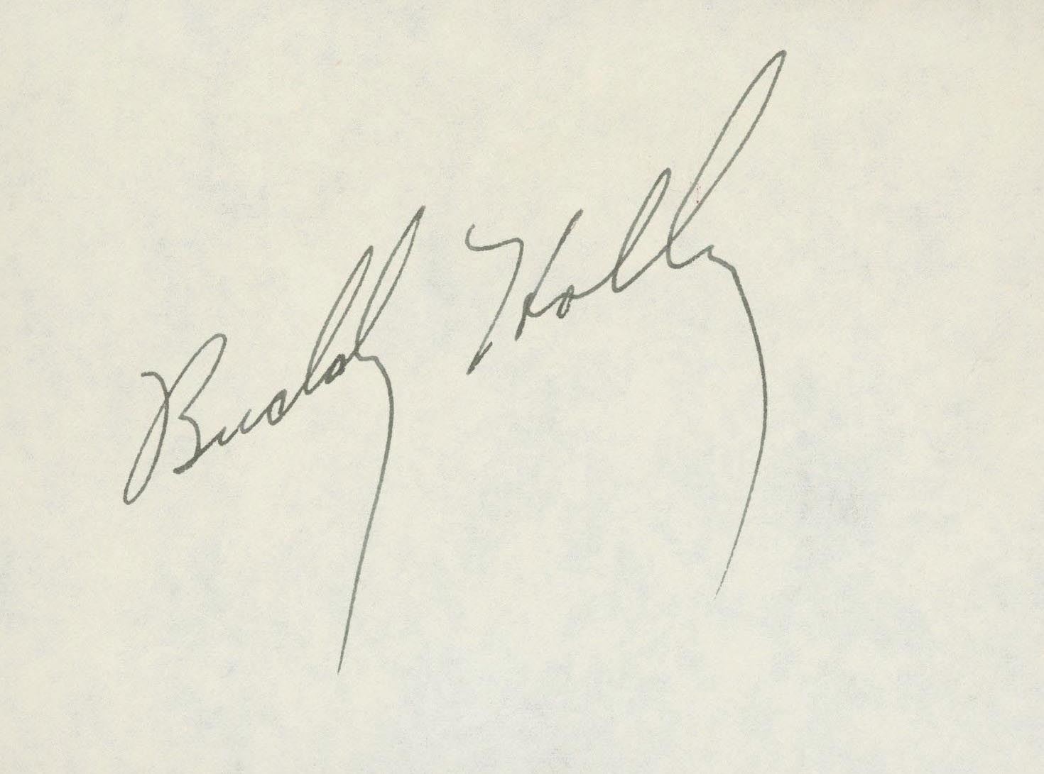 Buddy Holly signature cut