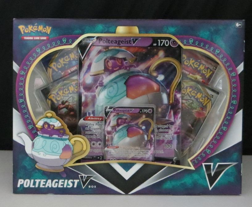 Pokemon Polteageist V Box 4 Booster Packs 1 Foil Card & 1 Large Card ...