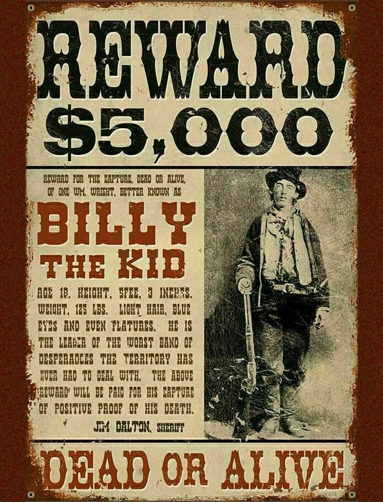 Billy the Kid Wanted Poster Reprint