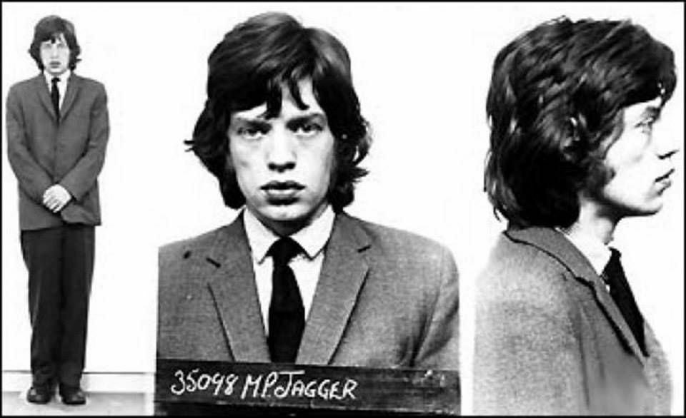 Mick Jagger Mugshot reprint