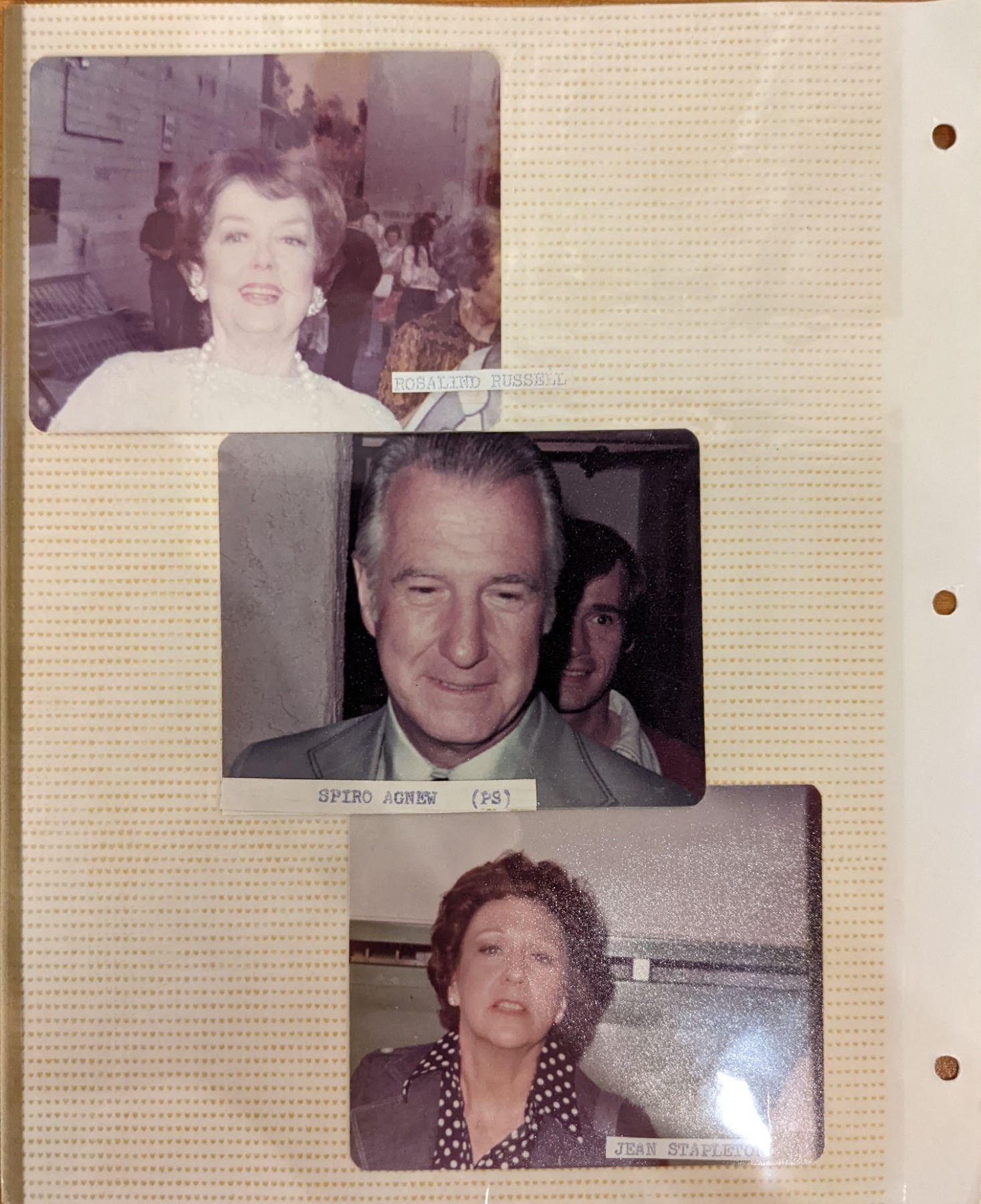 Spiro Agnew and Jean Stapleton Original Photos
