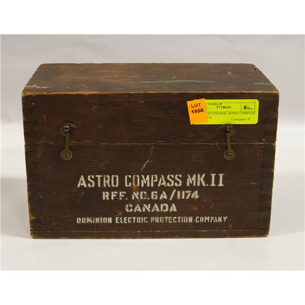 Wooden Vintage Astro Compass Mk Ii Box
