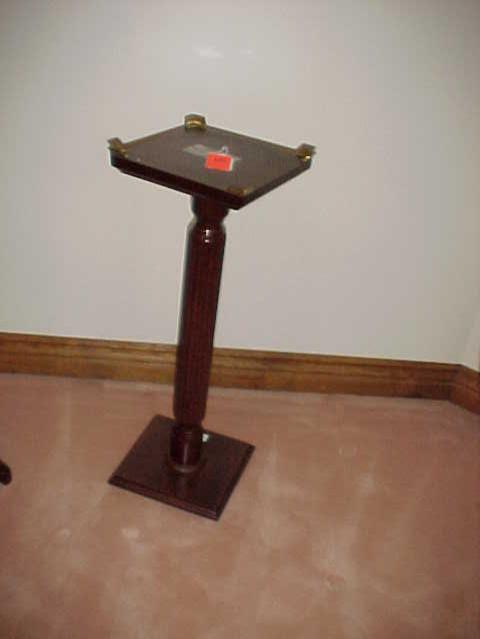 Bombay Co. mahogany plant stand