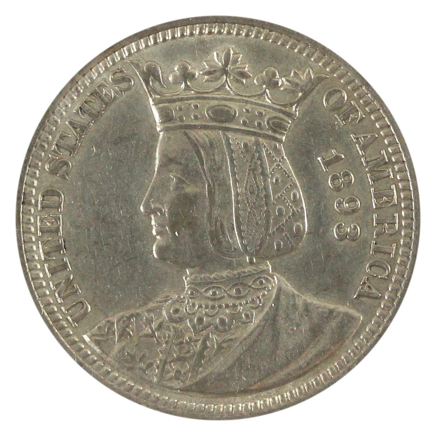 USA 1893 Columbian Expo Quarter, Queen Isabella EF-AU (EF45)